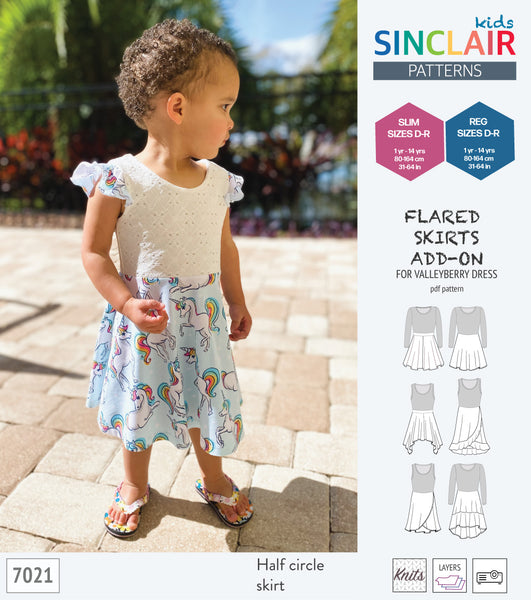 ADD-ON Flared skirts add-on pack for Valleyberry dress for children pdf ...