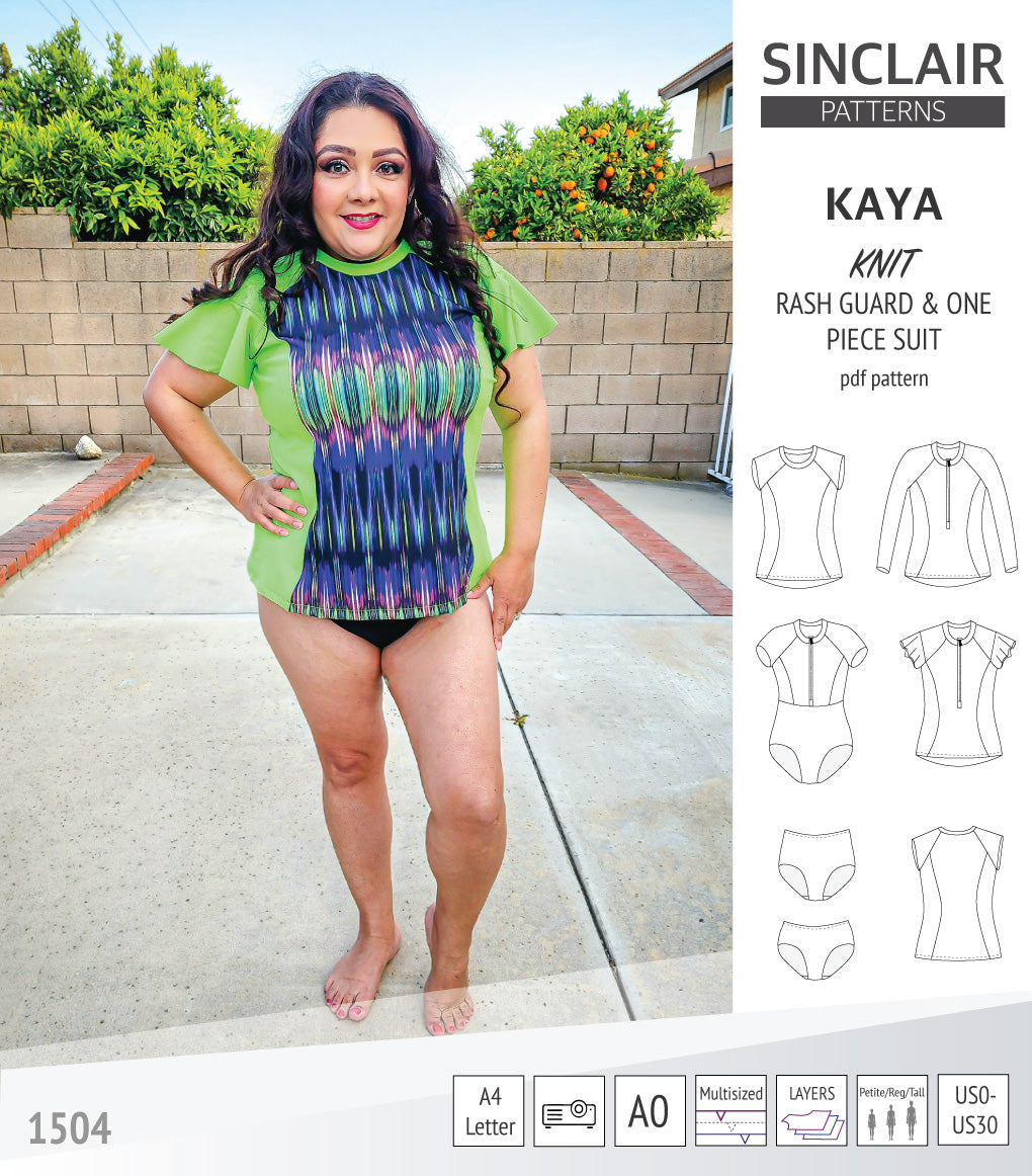 Kaya raglan rash guard, swim bottoms and a one piece suit (PDF ...