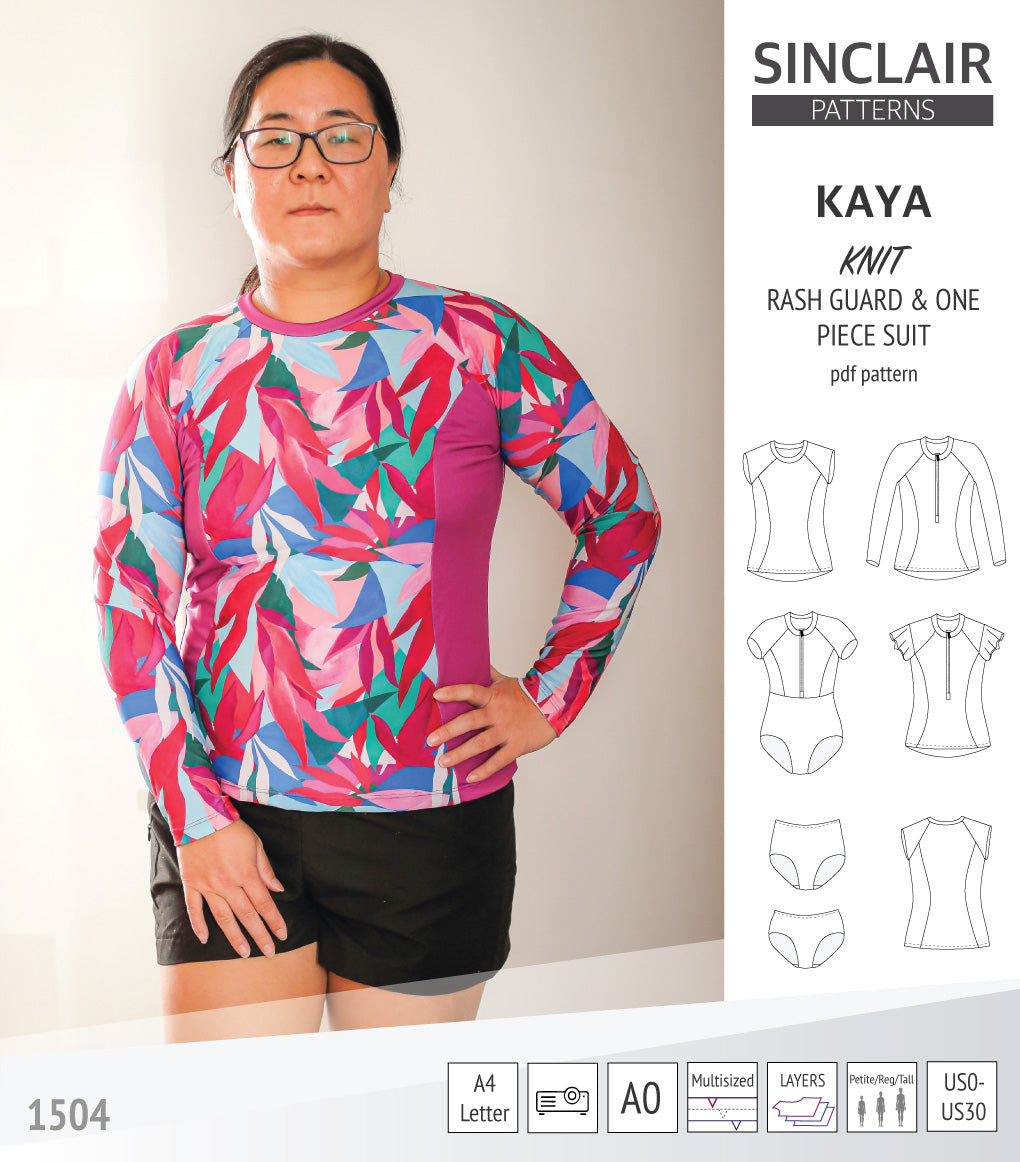 Kaya raglan rash guard, swim bottoms and a one piece suit (PDF ...