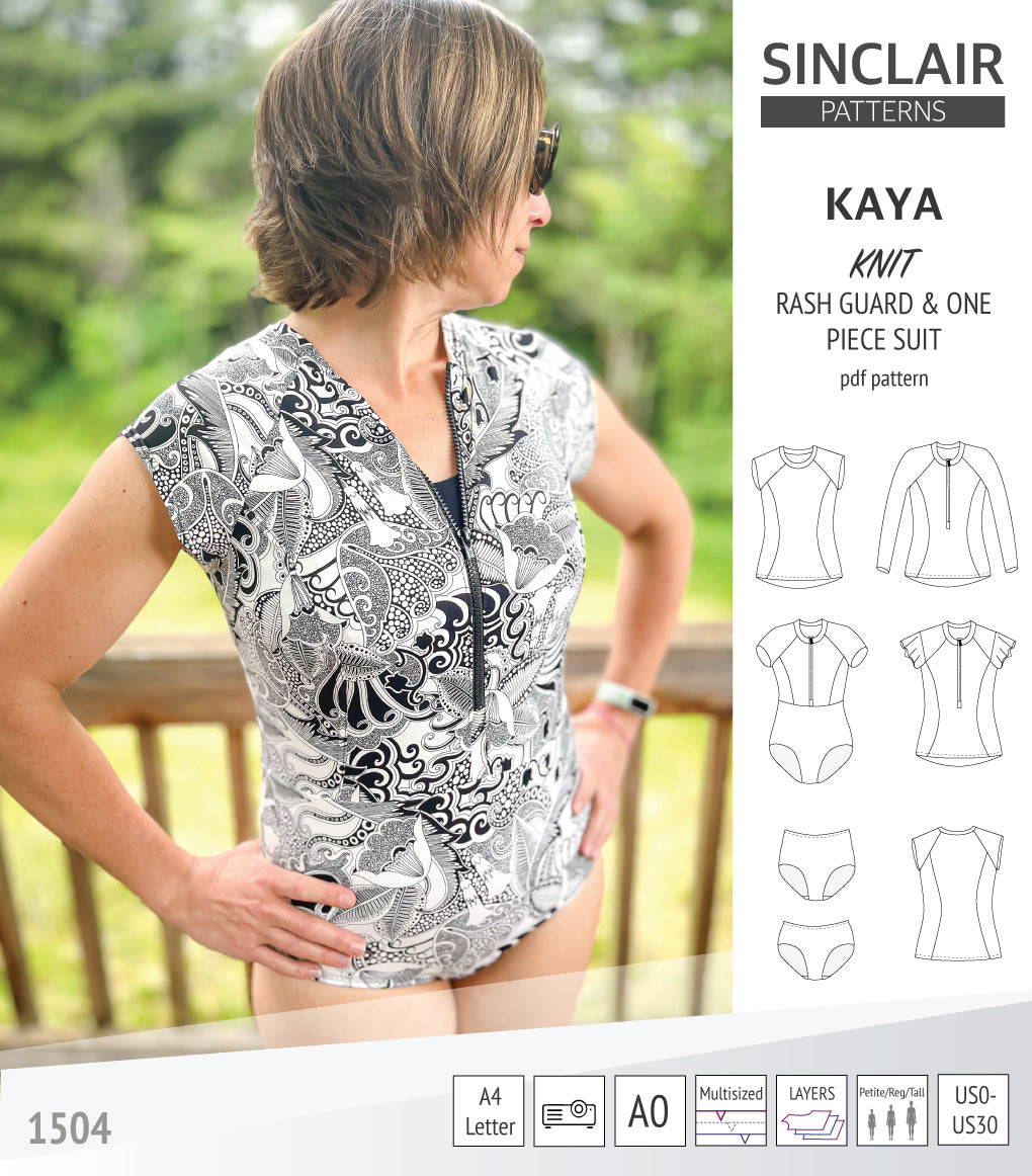 Kaya raglan rash guard, swim bottoms and a one piece suit (PDF ...