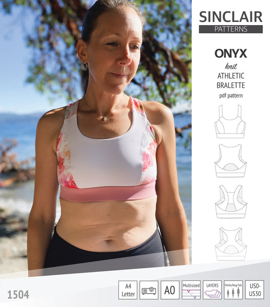 Onyx medium impact wireless athletic bralette (PDF) - Sinclair Patterns