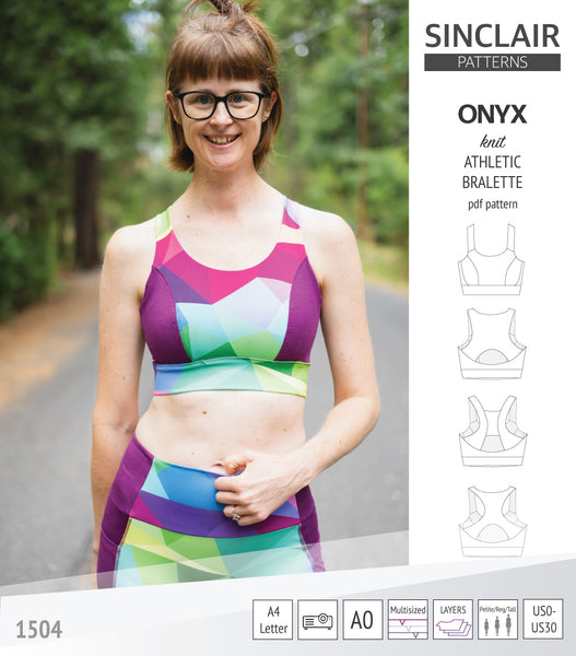 Onyx medium impact wireless athletic bralette (PDF) - Sinclair Patterns