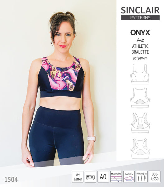 Onyx medium impact wireless athletic bralette (PDF) - Sinclair Patterns