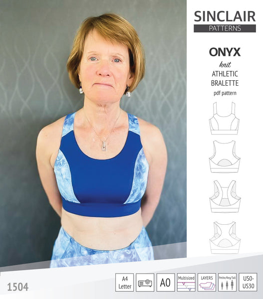 Onyx medium impact wireless athletic bralette (PDF) - Sinclair Patterns