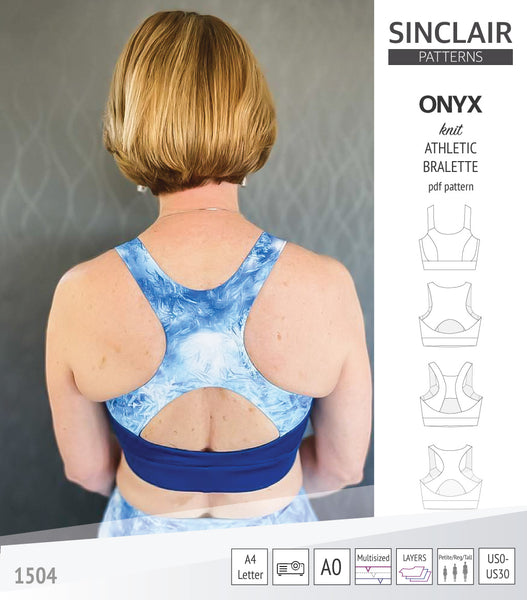 Onyx medium impact wireless athletic bralette (PDF) - Sinclair Patterns