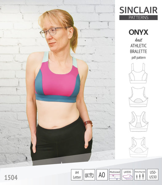 Onyx medium impact wireless athletic bralette (PDF) - Sinclair Patterns