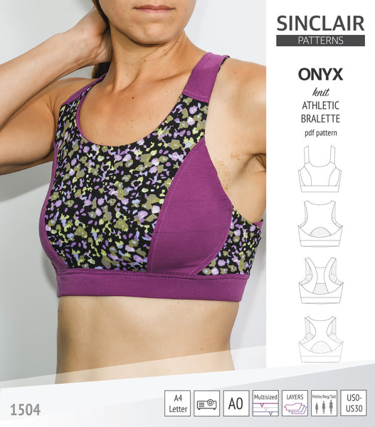 Onyx medium impact wireless athletic bralette (PDF) - Sinclair Patterns