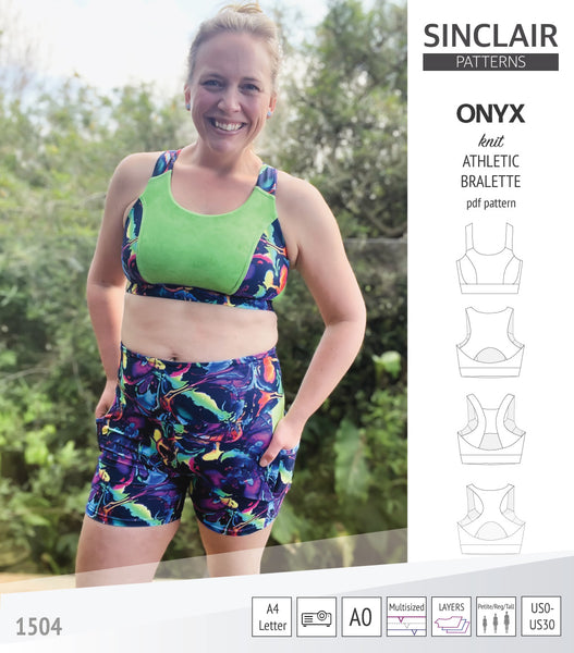 Onyx medium impact wireless athletic bralette (PDF) - Sinclair Patterns