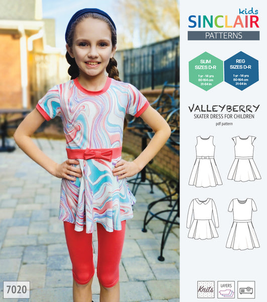 Valleyberry classic skater dress for children (pdf sewing pattern) - Sinclair Patterns