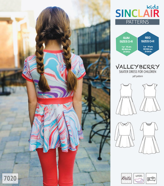 Valleyberry classic skater dress for children (pdf sewing pattern) - Sinclair Patterns