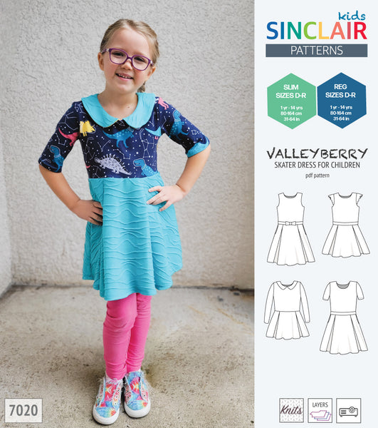 Valleyberry classic skater dress for children (pdf sewing pattern) - Sinclair Patterns