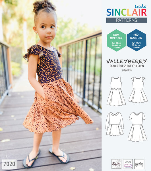 Valleyberry classic skater dress for children (pdf sewing pattern) - Sinclair Patterns