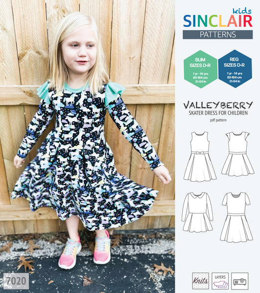 Valleyberry classic skater dress for children (pdf sewing pattern) - Sinclair Patterns