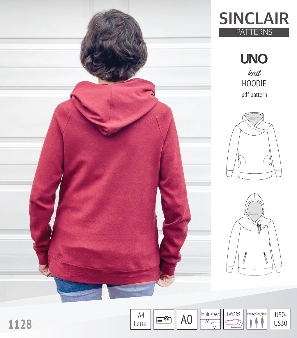 Uno hoodie with a round yoke (pdf sewing pattern) – Sinclair Patterns