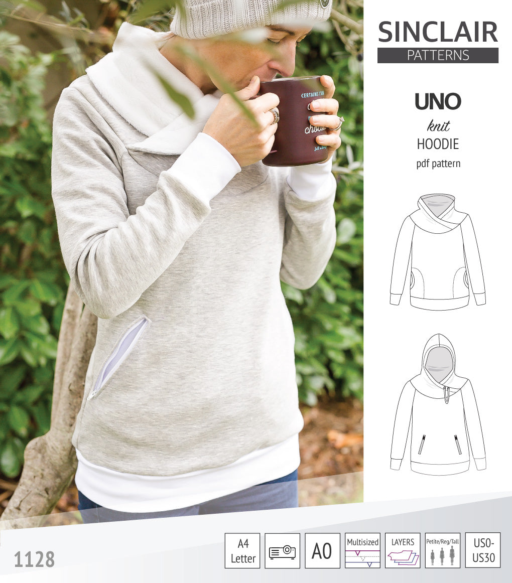 Uno hoodie with a round yoke (pdf sewing pattern) – Sinclair Patterns