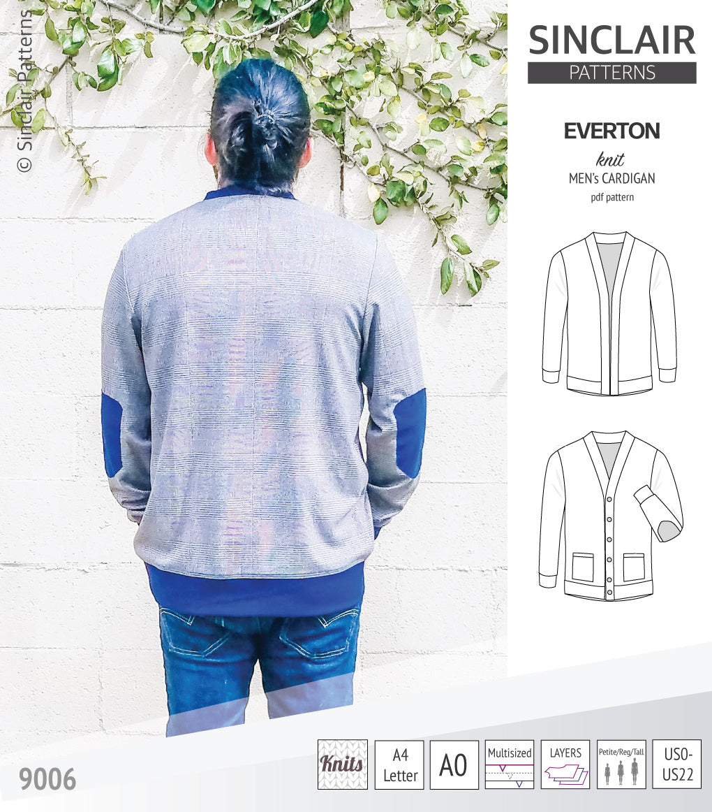 Everton classic knit cardigan for men (PDF) – Sinclair Patterns