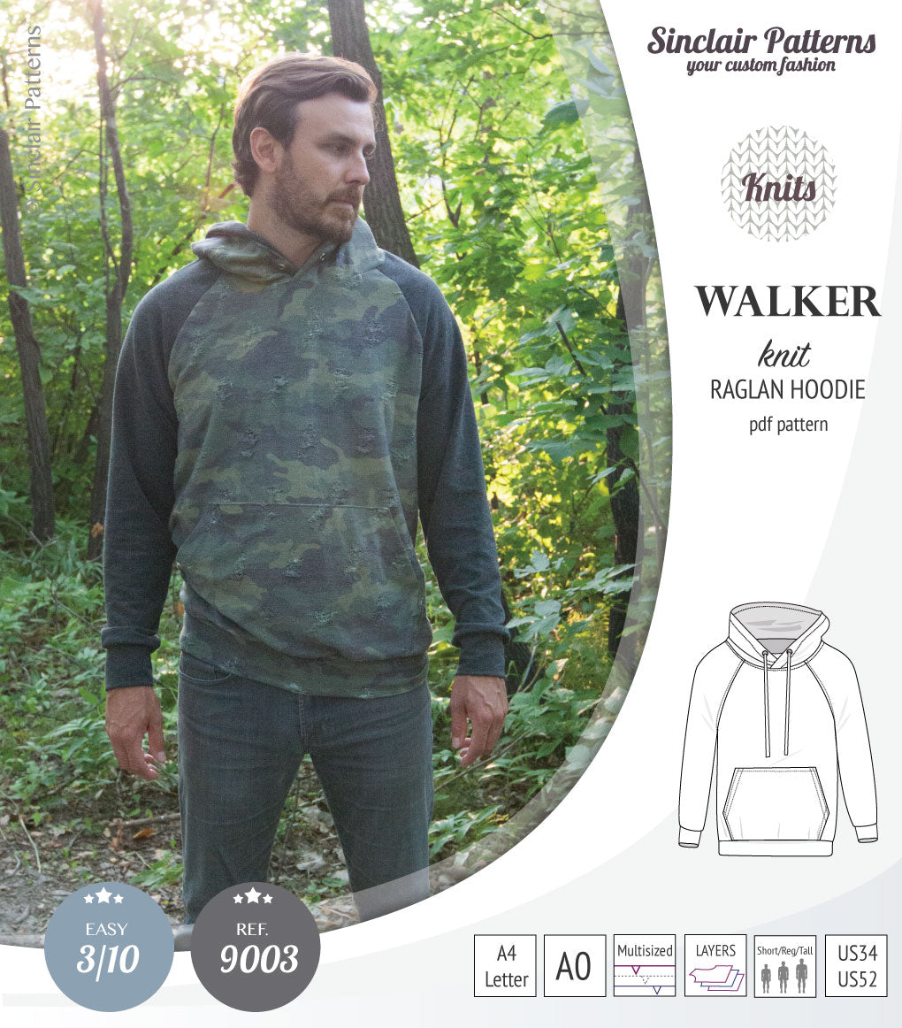 Walker classic raglan hoodie for men (PDF) – Sinclair Patterns