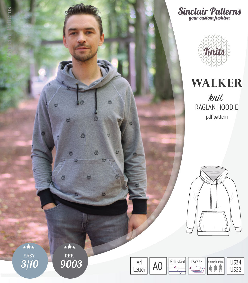 Walker classic raglan hoodie for men (PDF) – Sinclair Patterns