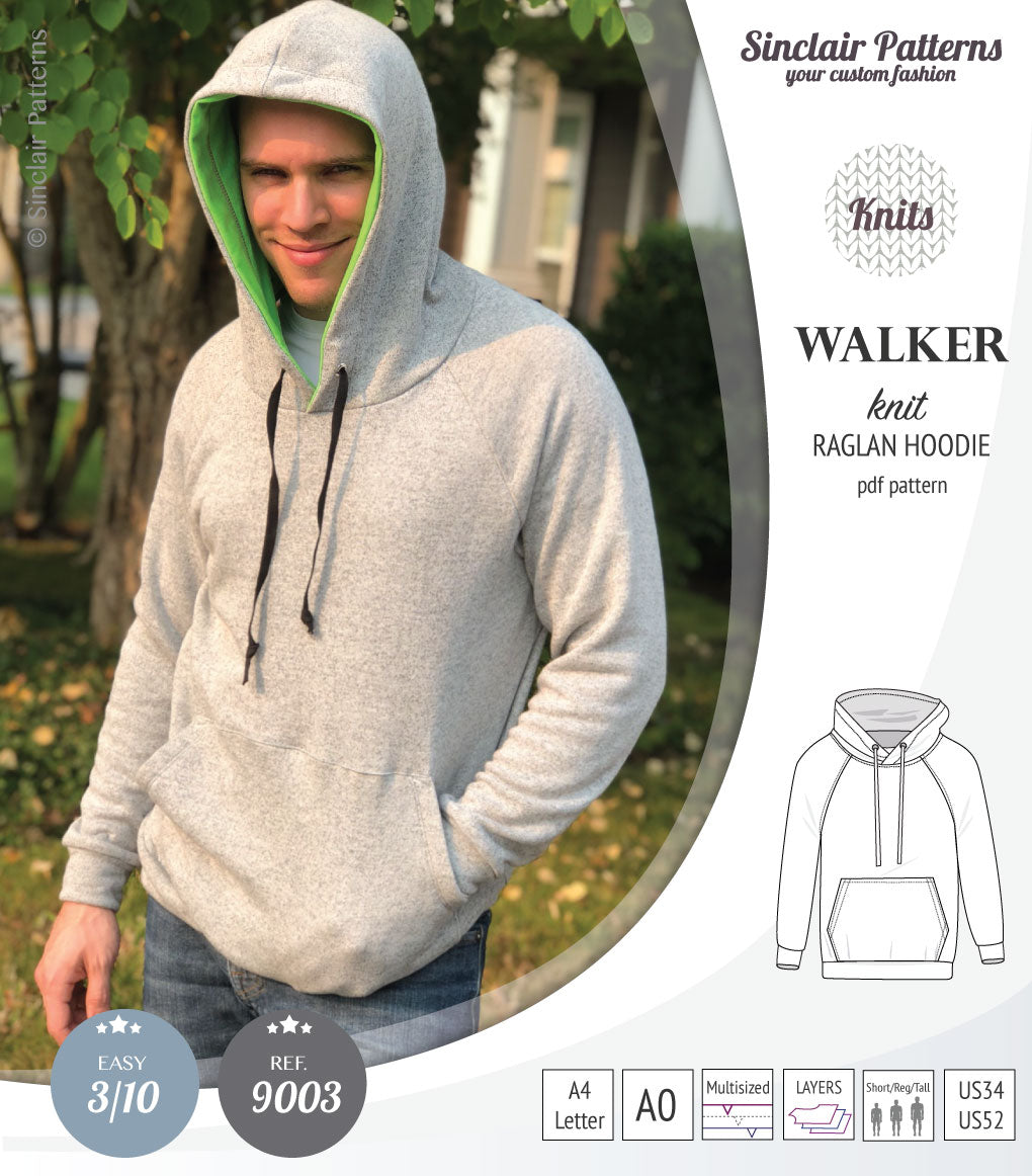 Walker classic raglan hoodie for men (PDF) – Sinclair Patterns