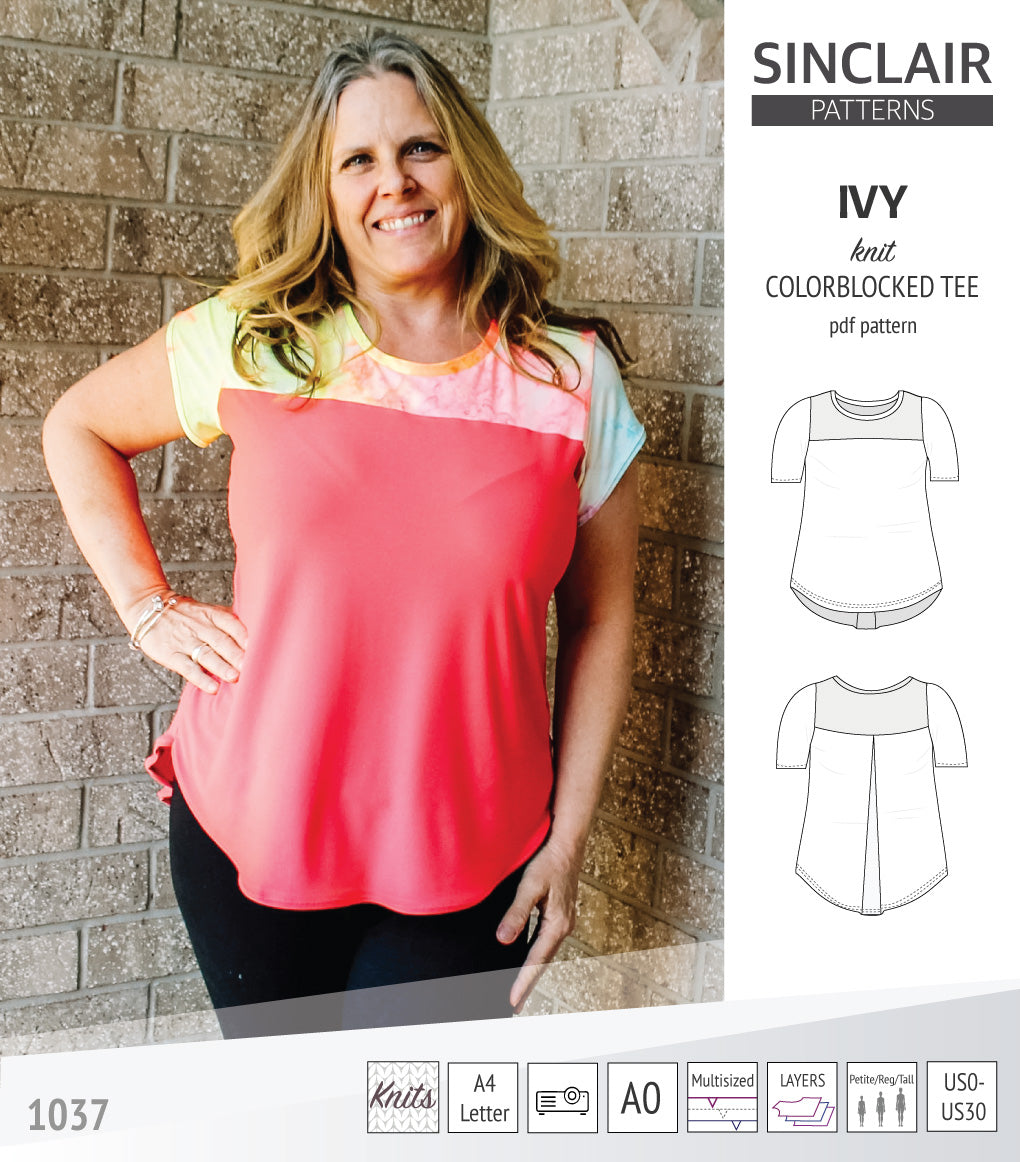 Ivy knit colorblocked tee (PDF) – Sinclair Patterns