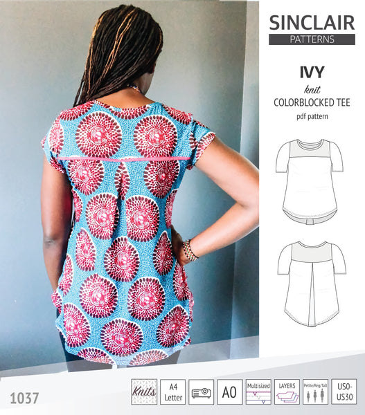 Ivy knit colorblocked tee (PDF) - Sinclair Patterns