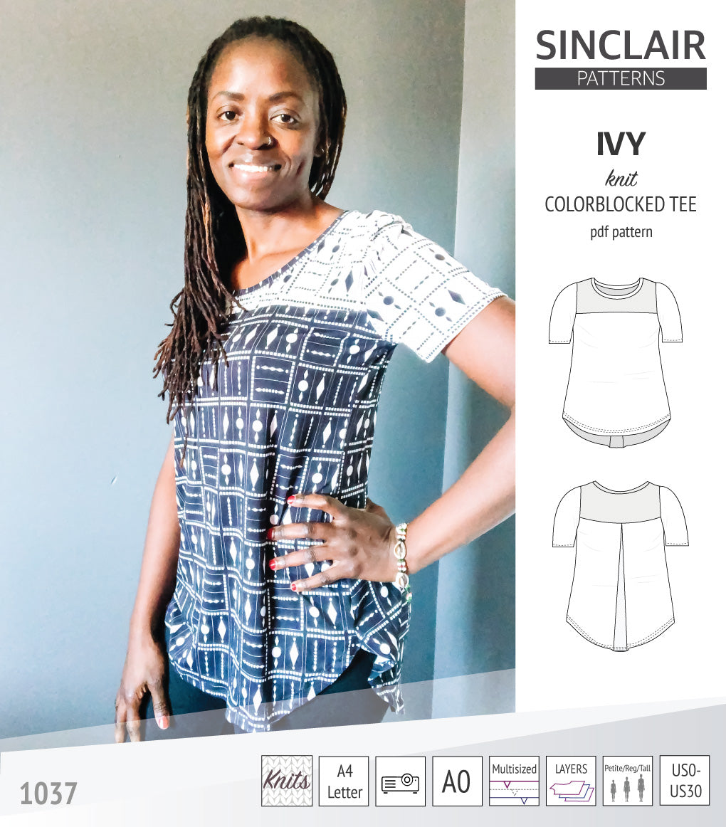 Ivy knit colorblocked tee (PDF) – Sinclair Patterns