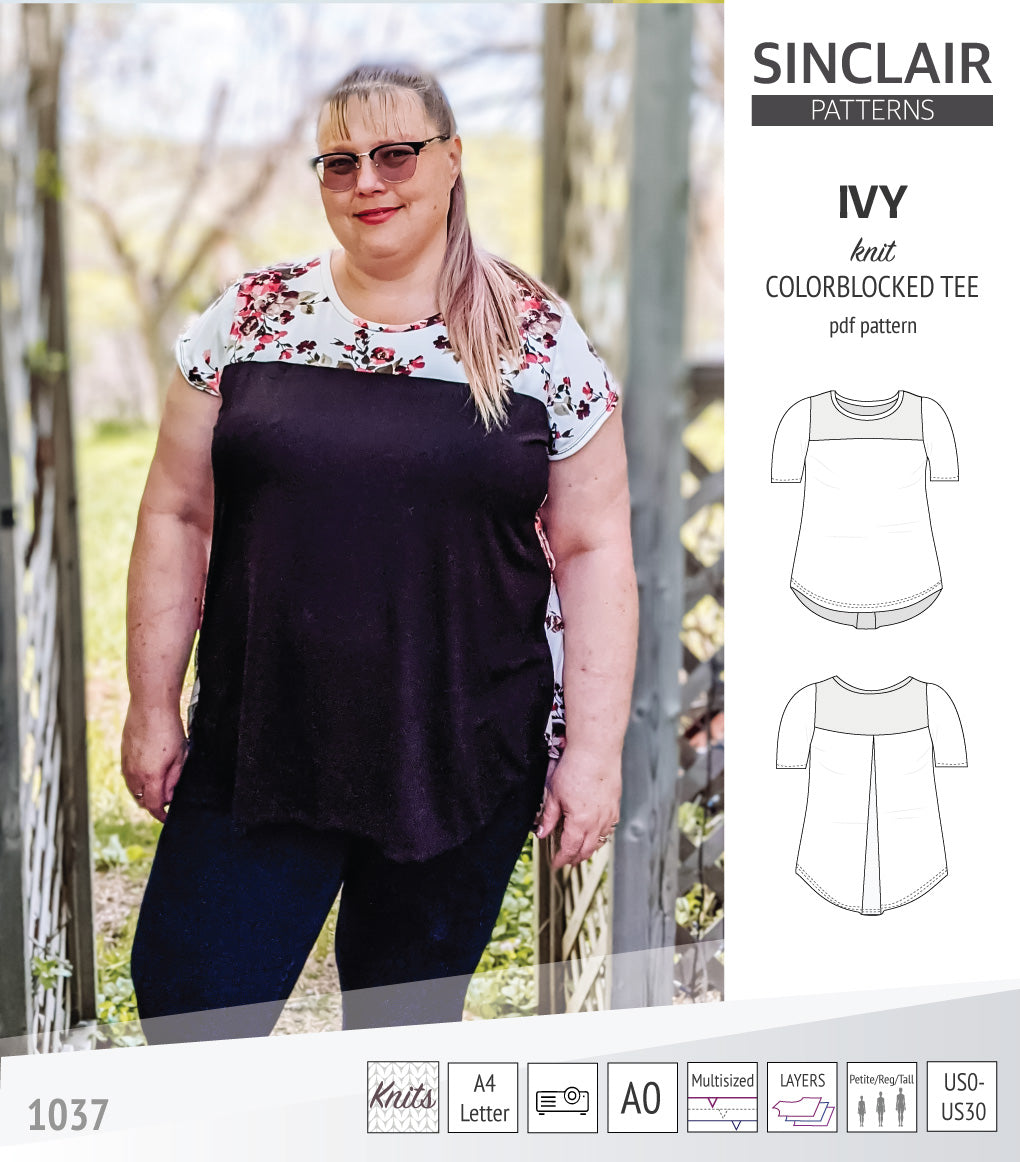 Ivy knit colorblocked tee (PDF) – Sinclair Patterns