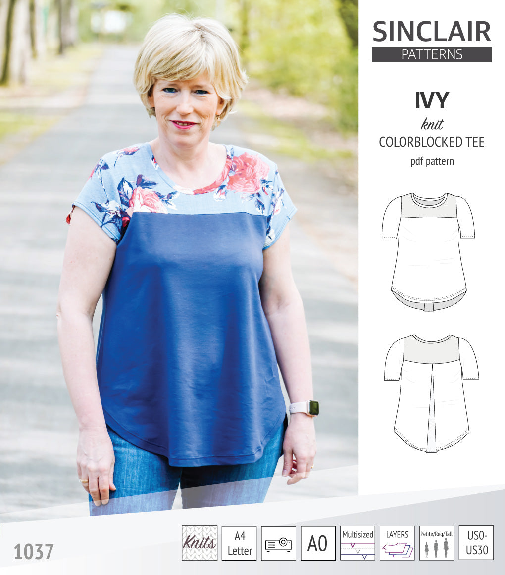 Ivy knit colorblocked tee (PDF) – Sinclair Patterns