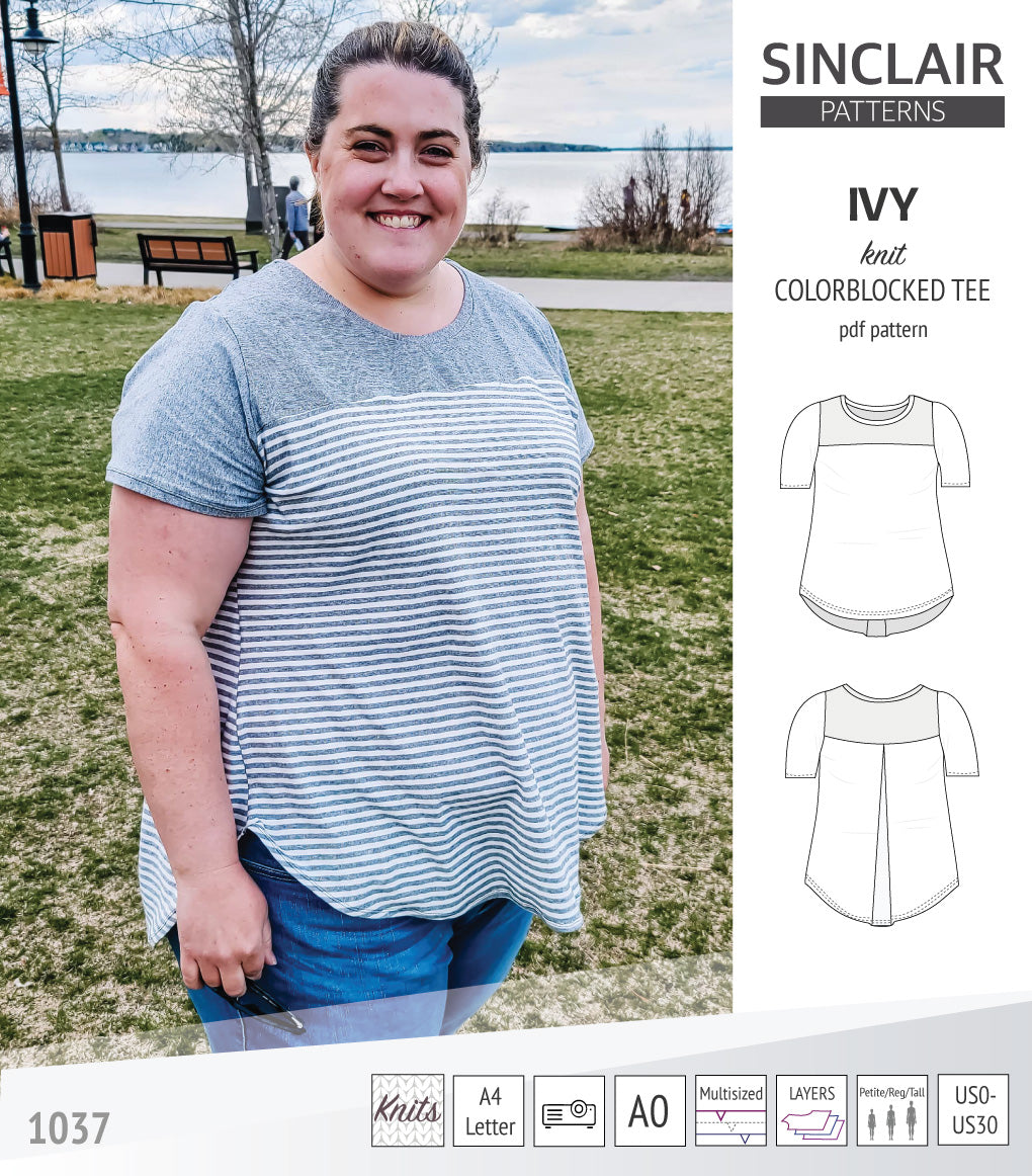 Ivy knit colorblocked tee (PDF) – Sinclair Patterns