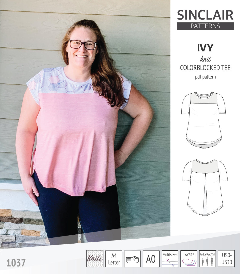 Ivy knit colorblocked tee (PDF) – Sinclair Patterns