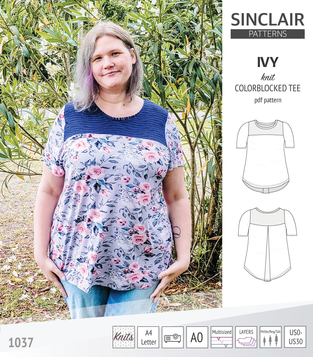 Ivy knit colorblocked tee (PDF) – Sinclair Patterns