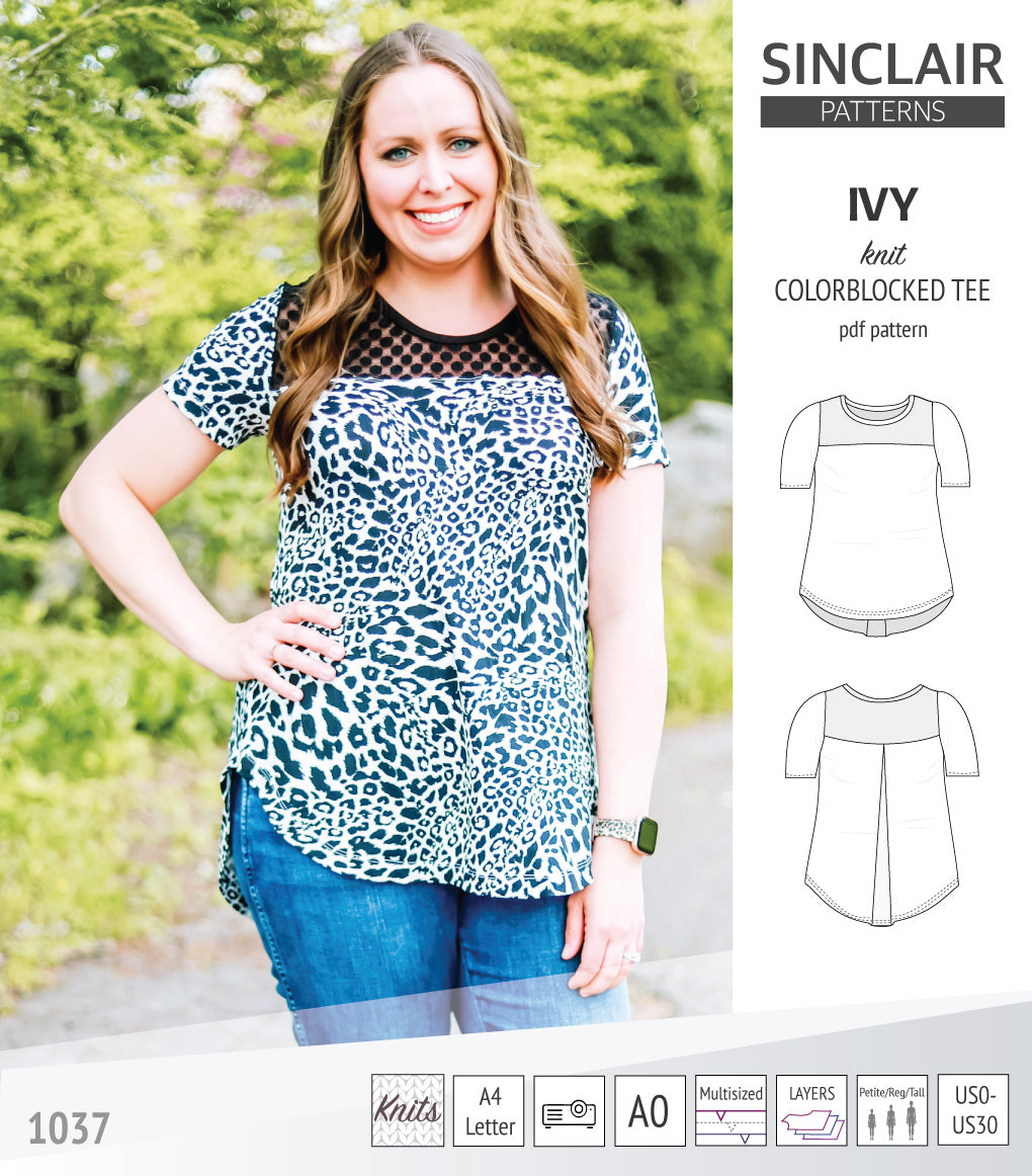 Ivy knit colorblocked tee (PDF) – Sinclair Patterns