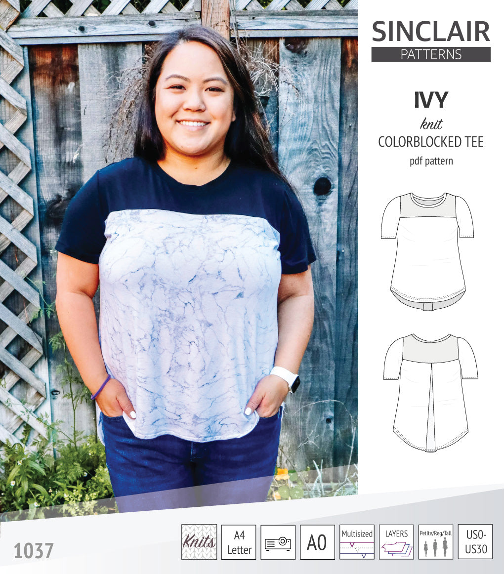 Ivy knit colorblocked tee (PDF) – Sinclair Patterns