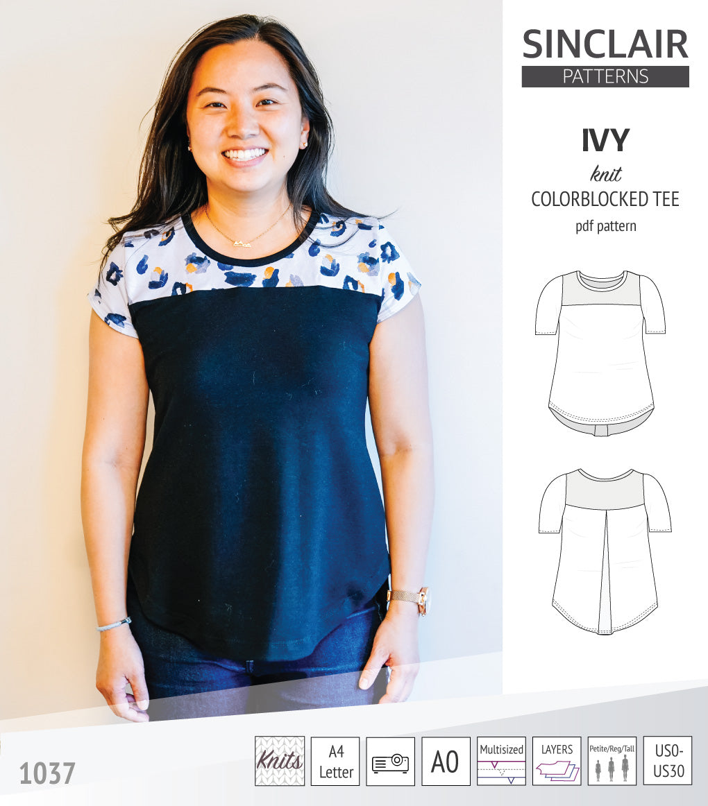 Ivy knit colorblocked tee (PDF) – Sinclair Patterns
