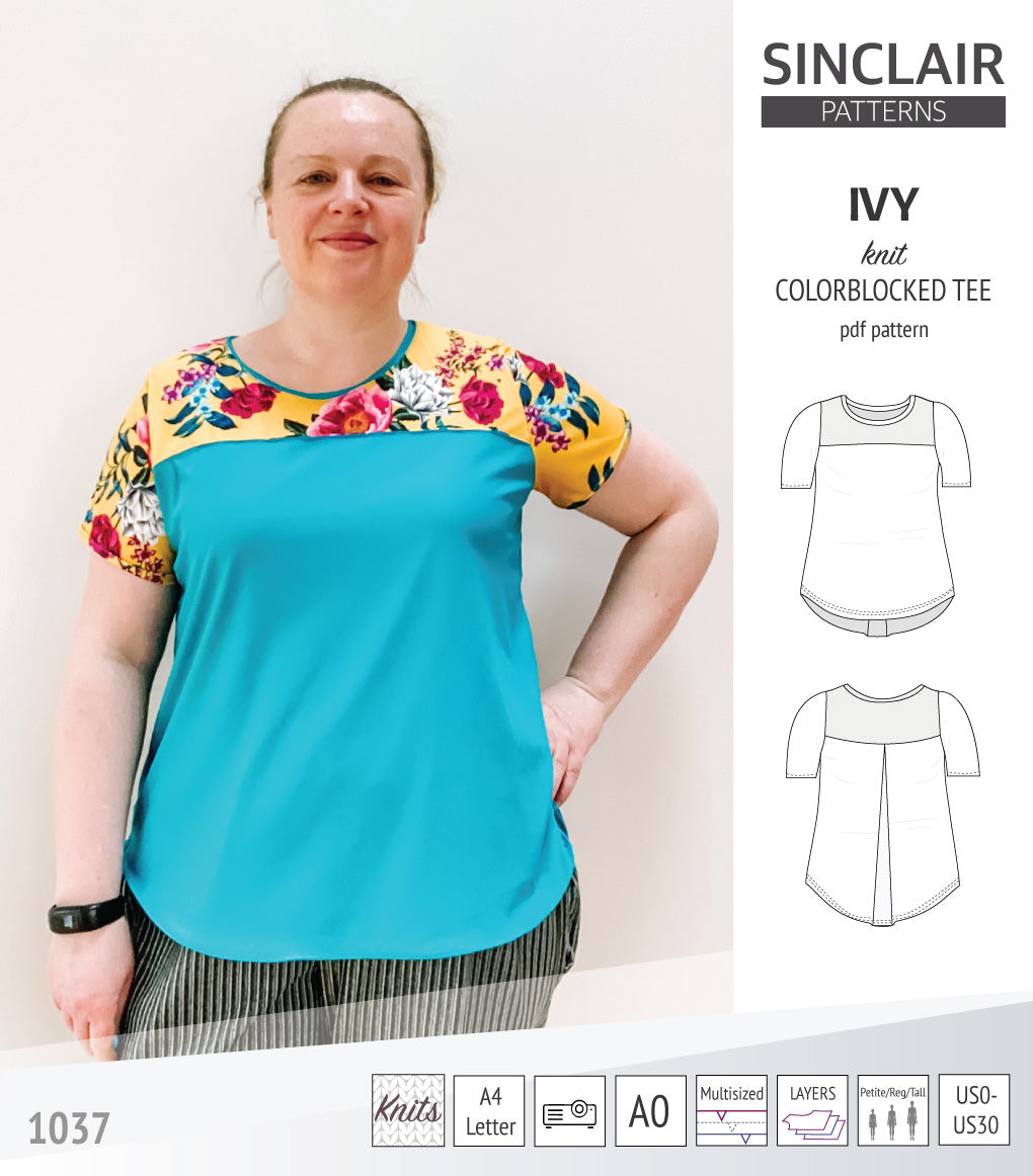 Ivy knit colorblocked tee (PDF) – Sinclair Patterns