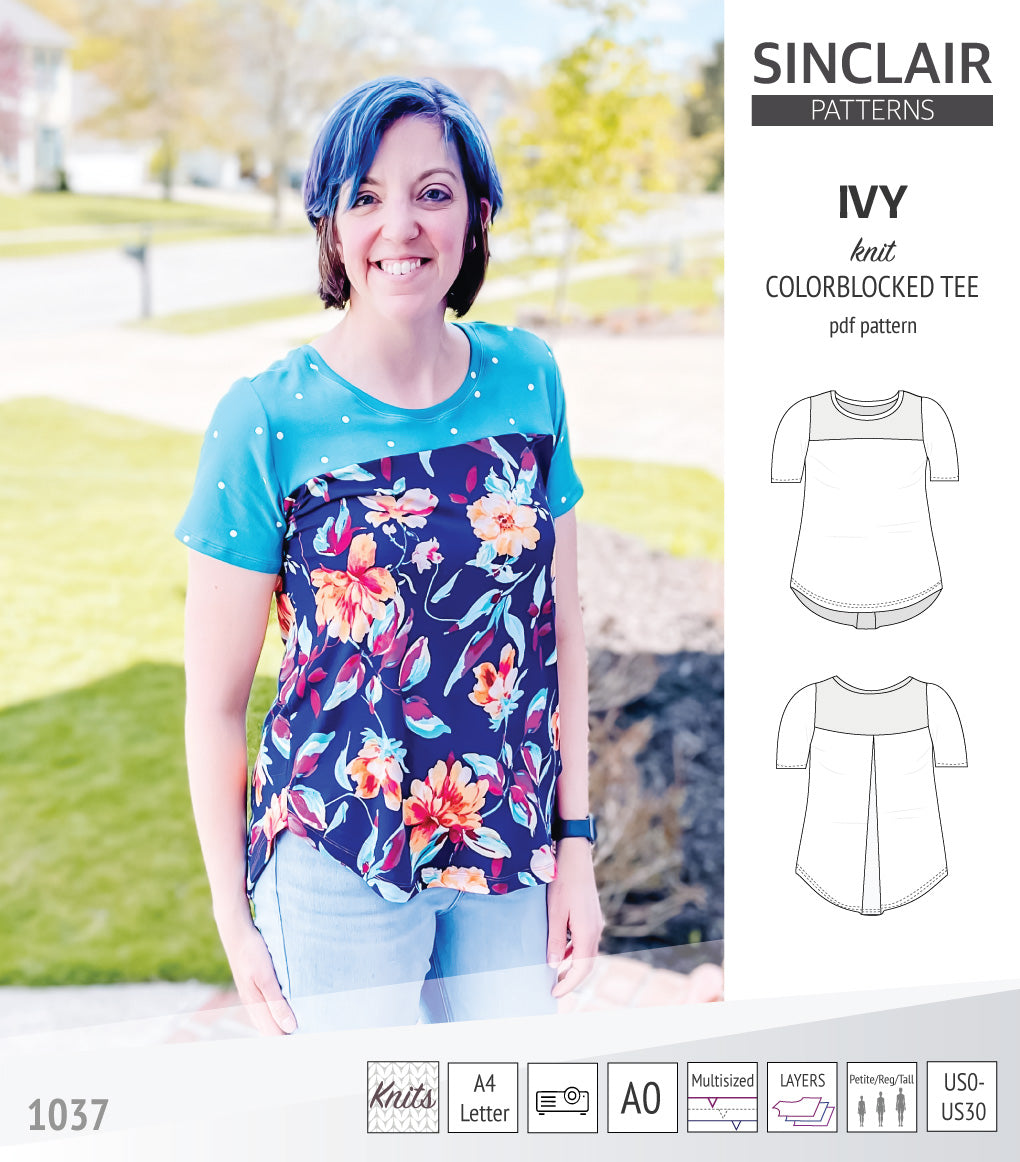 Ivy knit colorblocked tee (PDF) – Sinclair Patterns