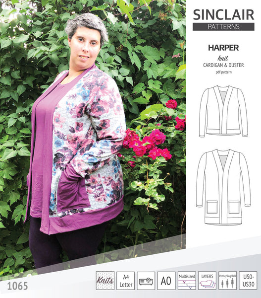 Harper classic knit cardigan and duster (PDF) - Sinclair Patterns