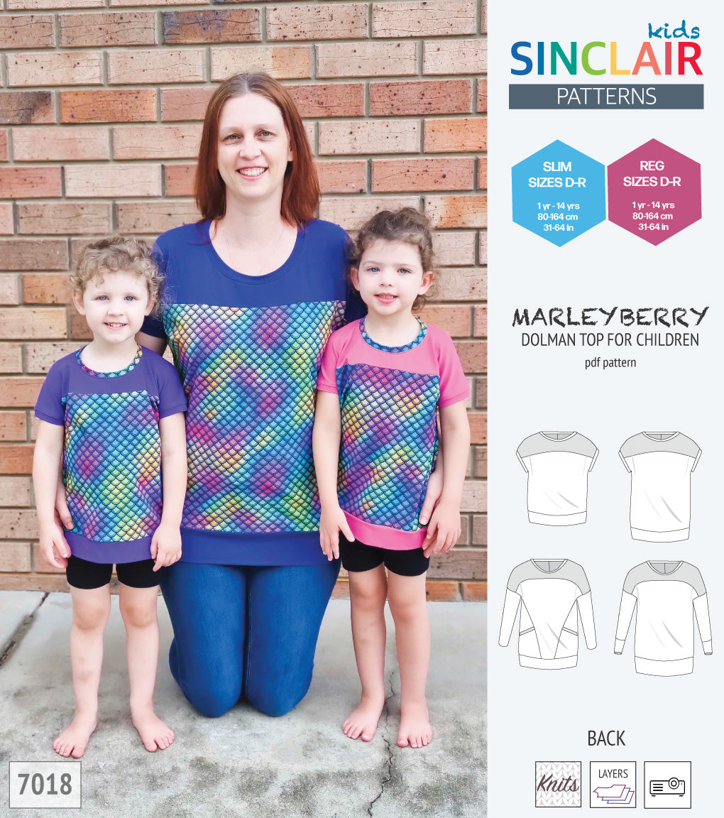 Marleyberry knit dolman top with pockets for children (PDF SEWING ...
