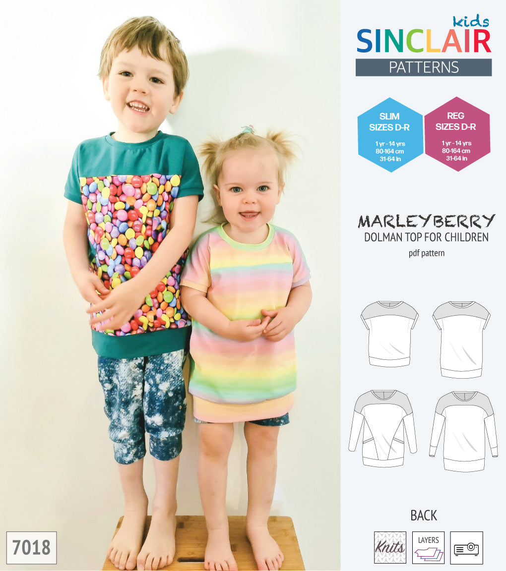Marleyberry knit dolman top with pockets for children (PDF SEWING ...