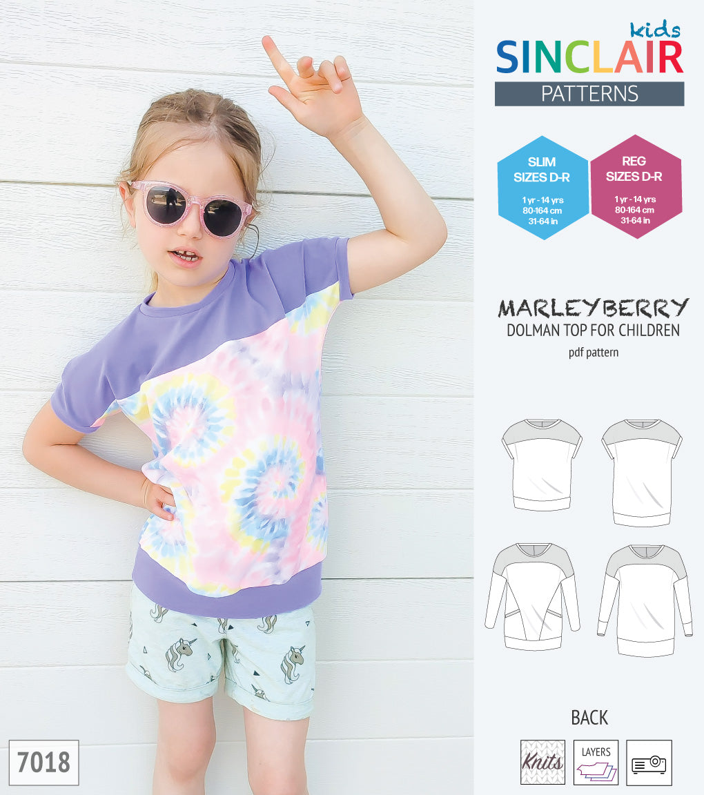 Marleyberry knit dolman top with pockets for children (PDF SEWING ...