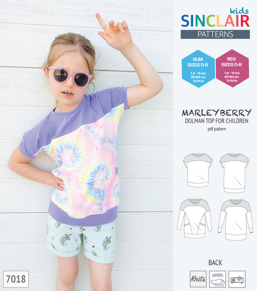 Marleyberry knit dolman top with pockets for children (PDF SEWING ...