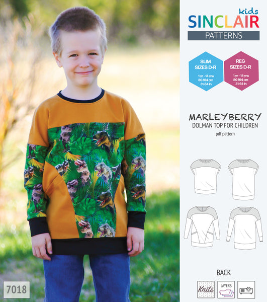 Marleyberry knit dolman top with pockets for children (PDF SEWING ...