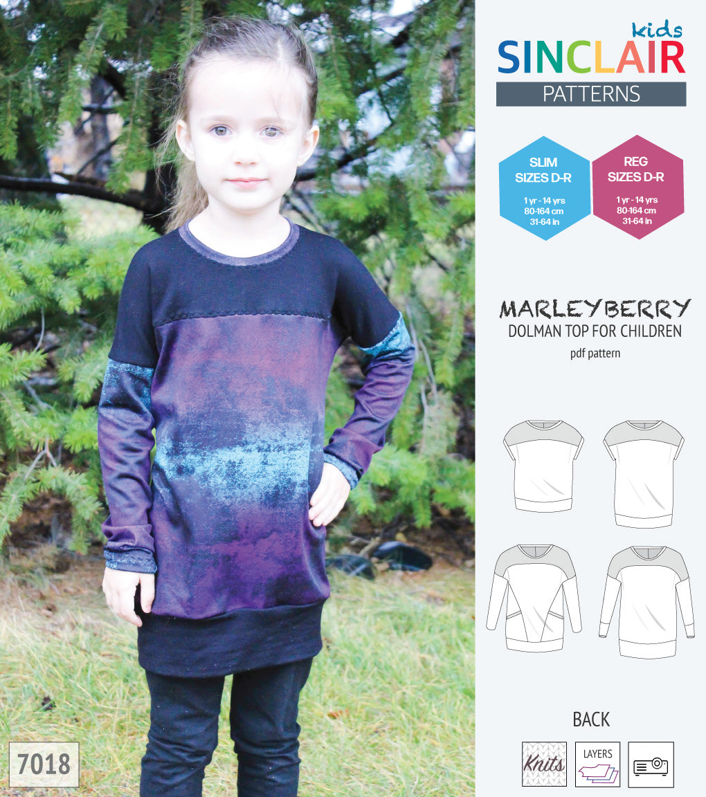 Marleyberry knit dolman top with pockets for children (PDF SEWING ...