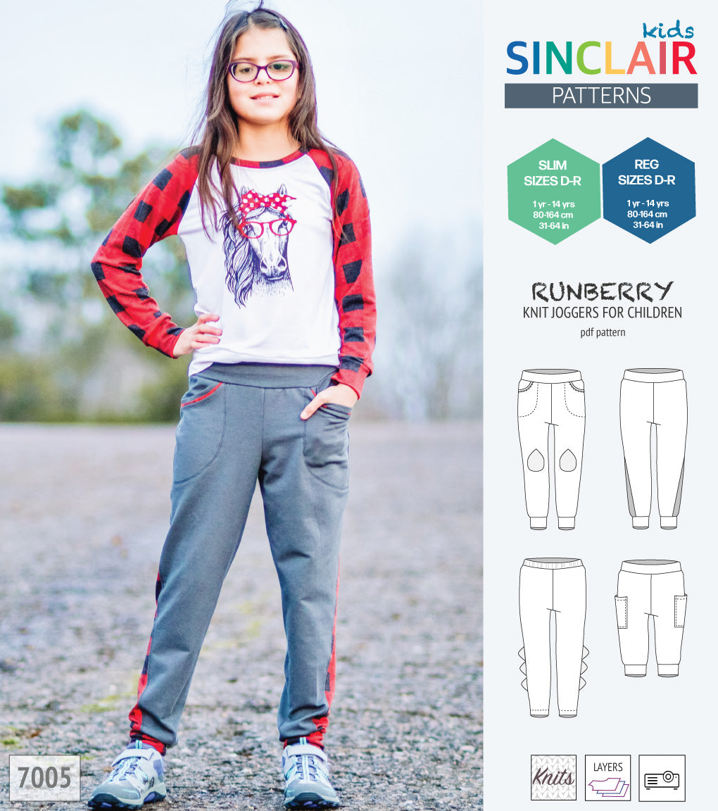 Runberry joggers with pockets, spikes and colorblocking for children ...