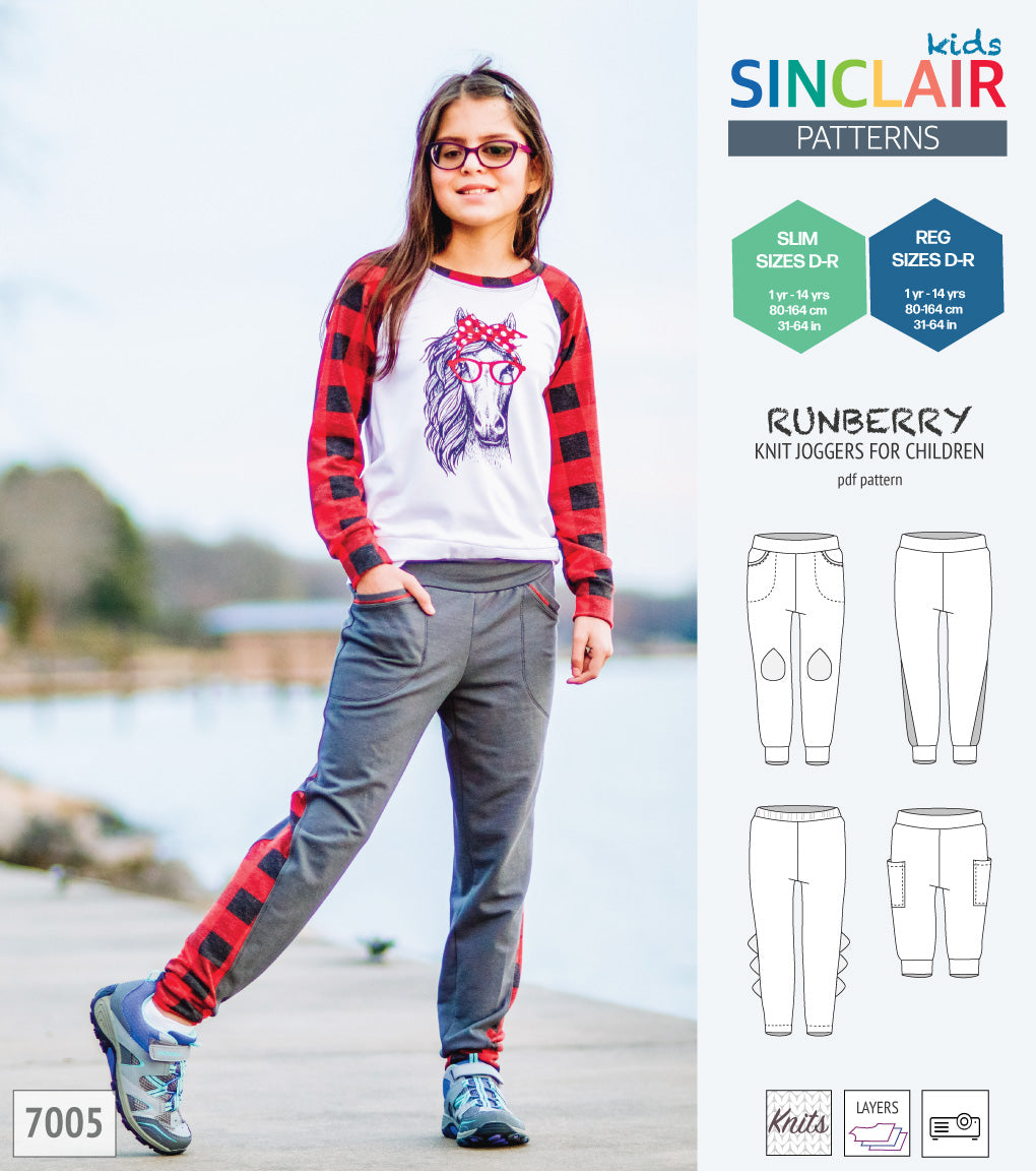 Runberry joggers with pockets, spikes and colorblocking for children ...