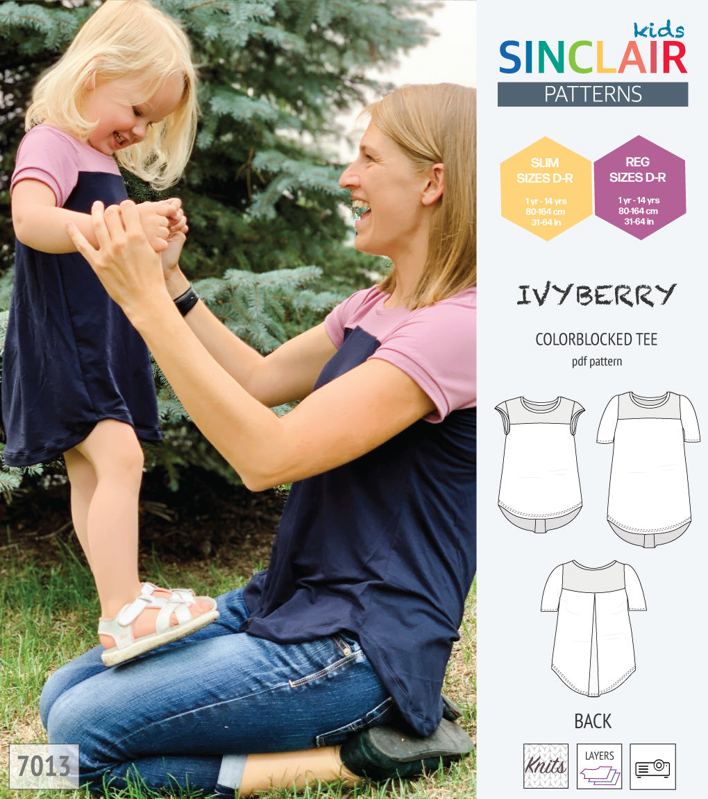 Ivyberry colorblocked tee, t shirt dress for children pdf sewing ...