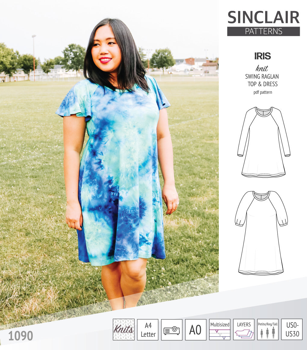 Iris raglan swing top, tunic and dress for knit fabrics (PDF ...