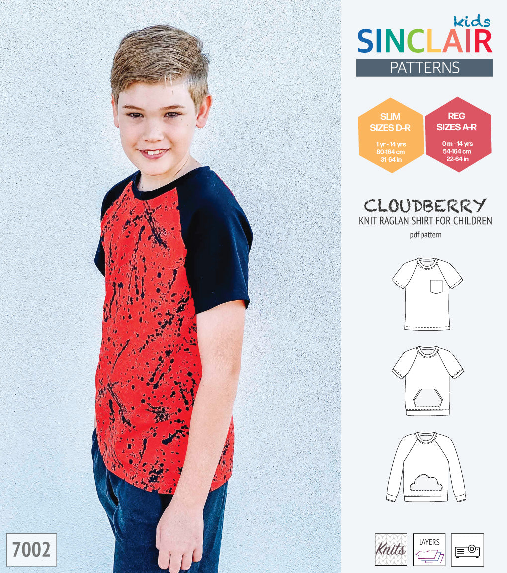 Cloudberry knit raglan shirt for children (PDF SEWING PATTERN ...