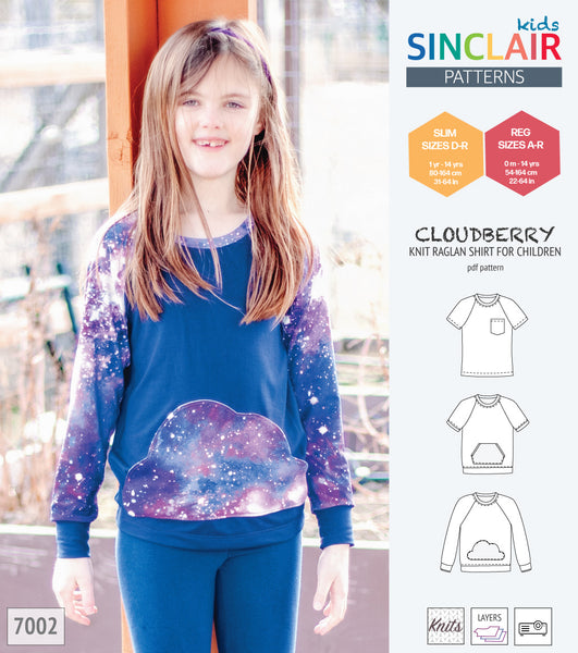 Cloudberry knit raglan shirt for children (PDF SEWING PATTERN) - Sinclair Patterns