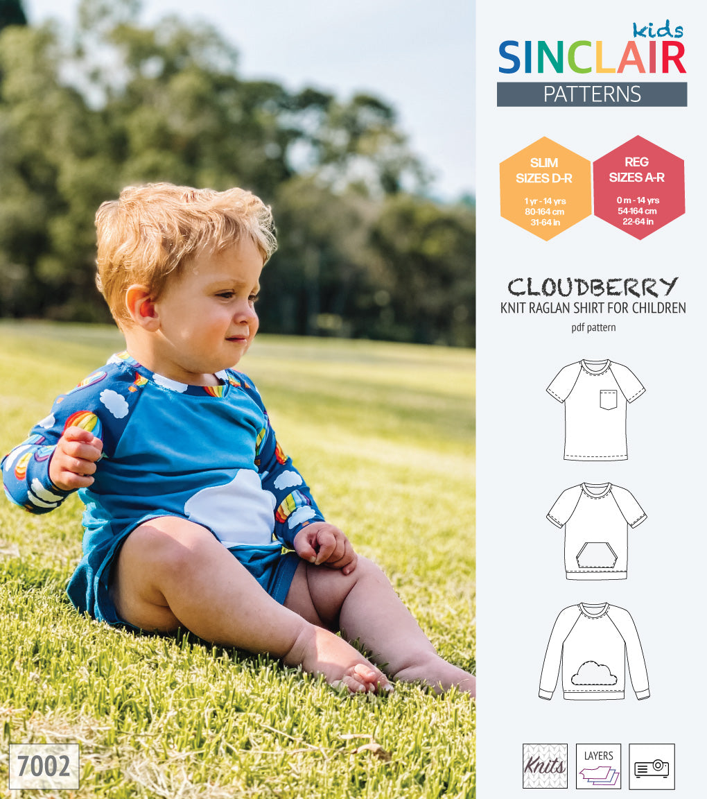 Cloudberry knit raglan shirt for children (PDF SEWING PATTERN) – Sinclair Patterns